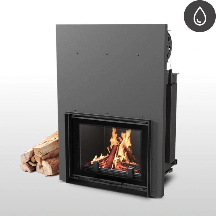 Termosemineu pe lemne, semineu centrala colt, la calorifere